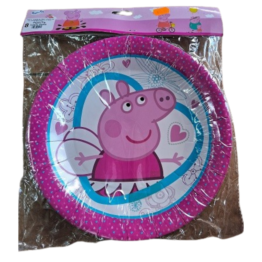 Peppa Pig Lunch Plates 8ct – Party Things and Craft Supplies