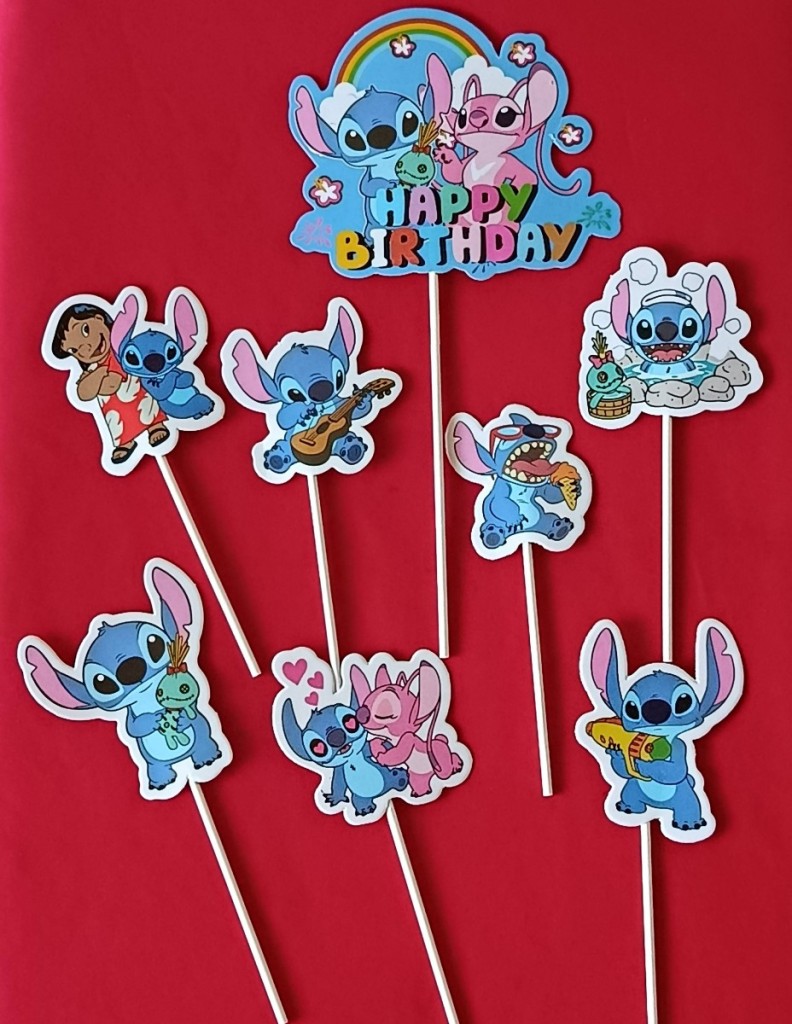 Lilo & Stitch Cake Topper 8ct – Party Things and Craft Supplies